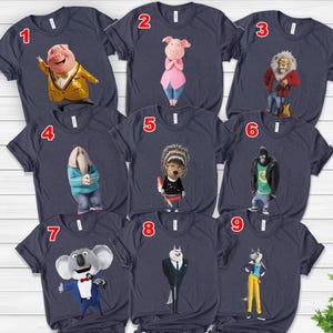 Sing Characters Shirt, Custom Sing Birthday Shirt, Sing Family Birthday ...
