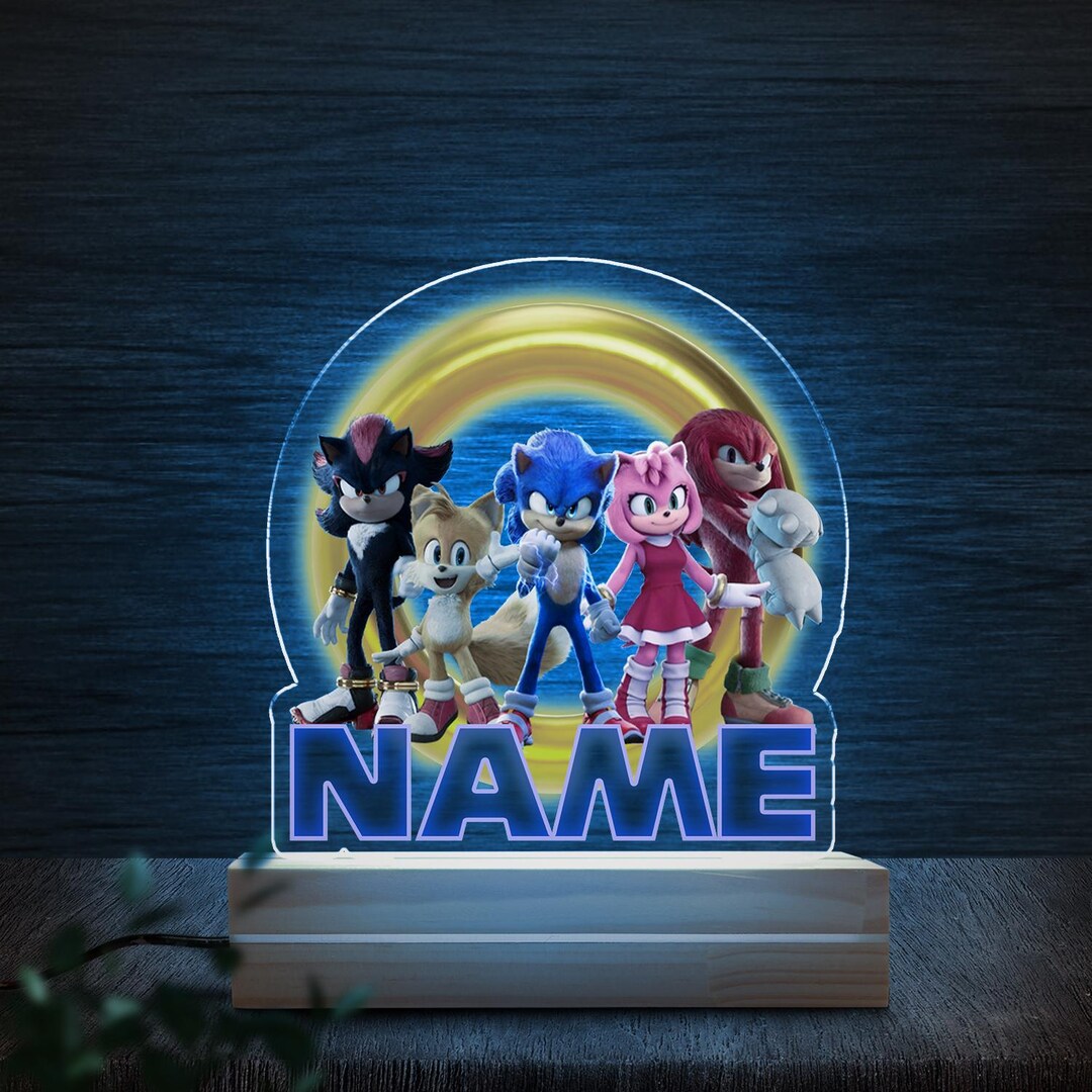 Personalized Sonic Hedgehog LED Night Light, LED Lamp, Personalized ...