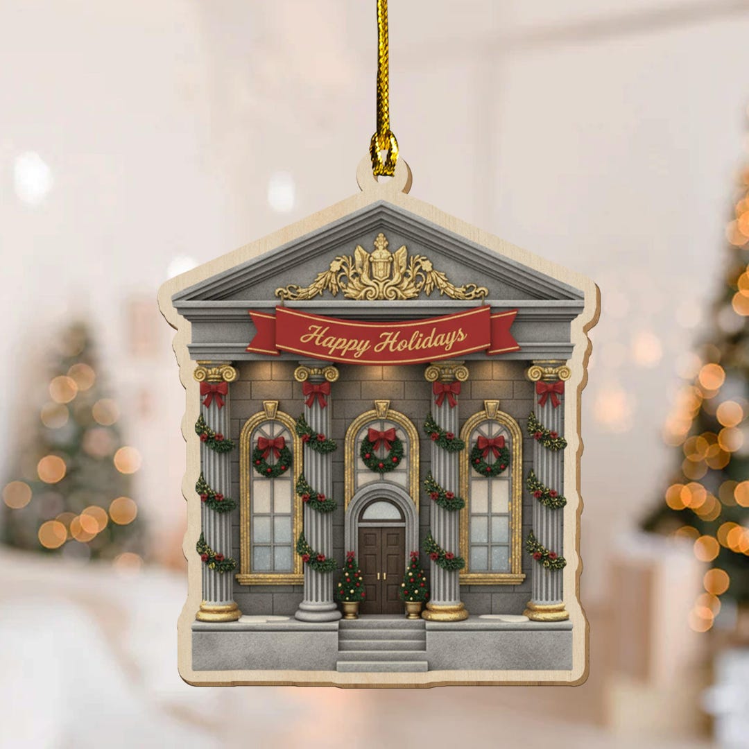 Christmas Banker Ornament, Personalized Finance Ornament, Custom Name ...