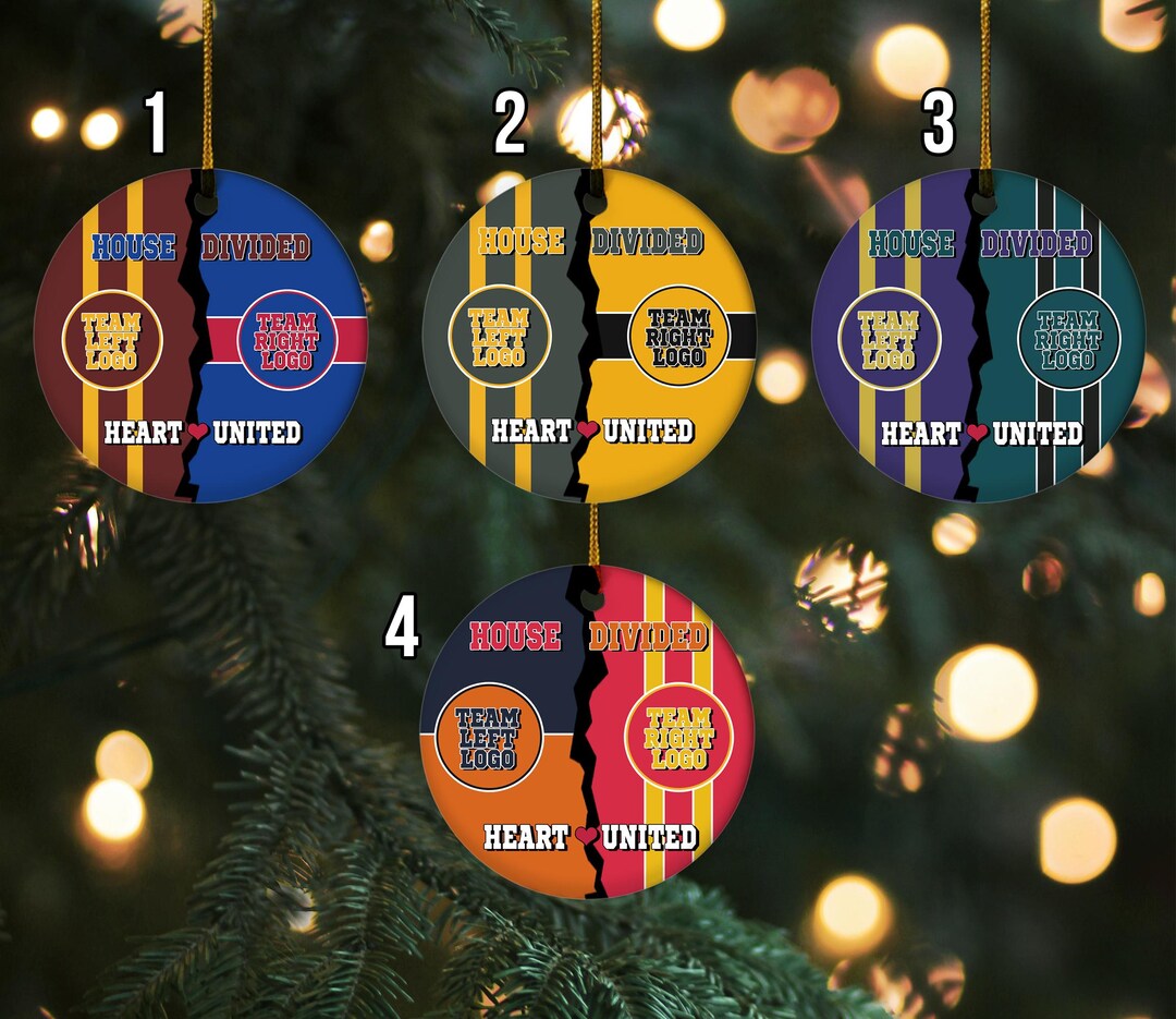 Personalize House Divided Ornament, Custom House Divided, Hockey ...