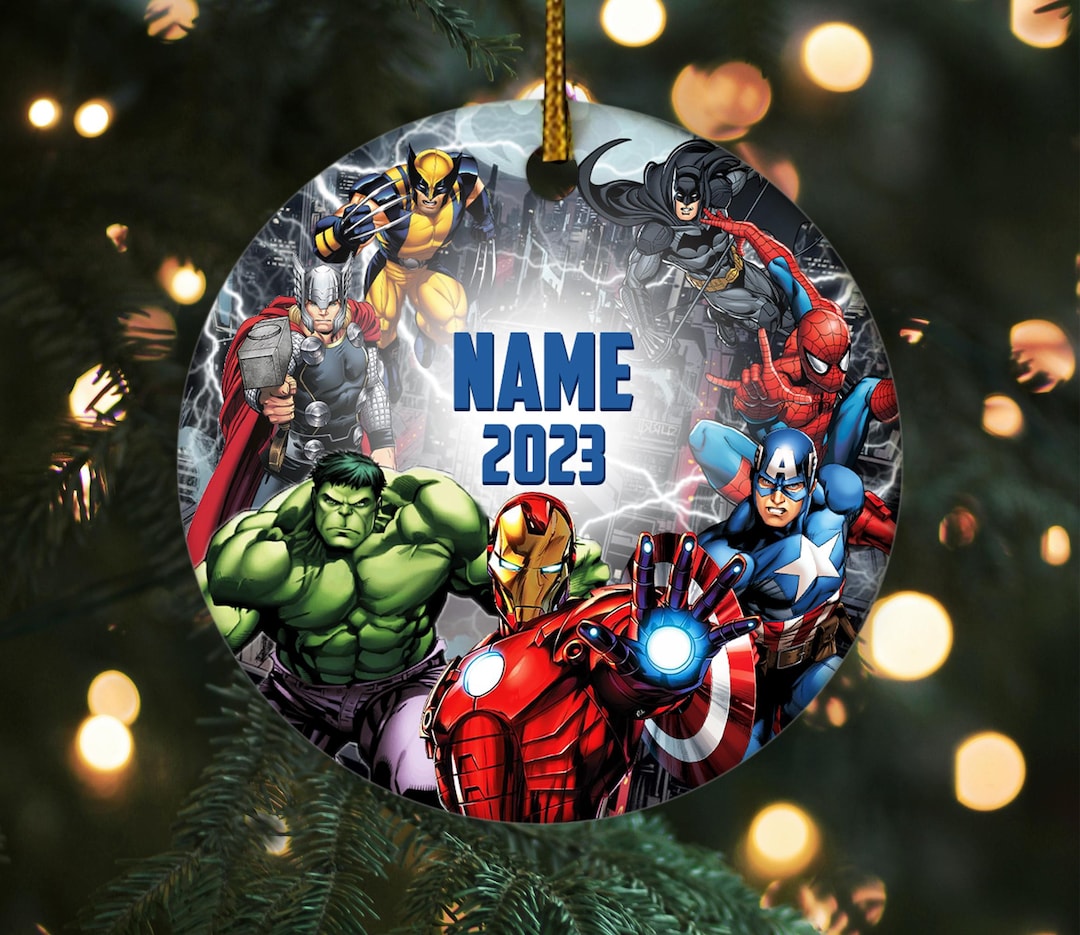 Personalized Avengers Christmas Ornaments, Custom Marvel Ornaments ...