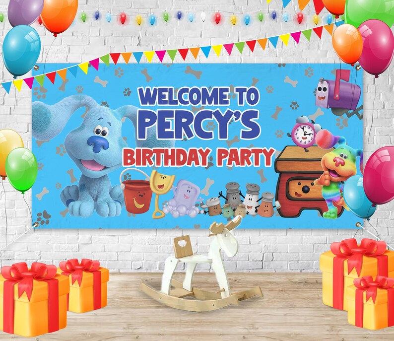 Blue's Clues Birthday Banner, Blue's Clues Party Banner, Blue's Clues Banner, Birthday Banner ...