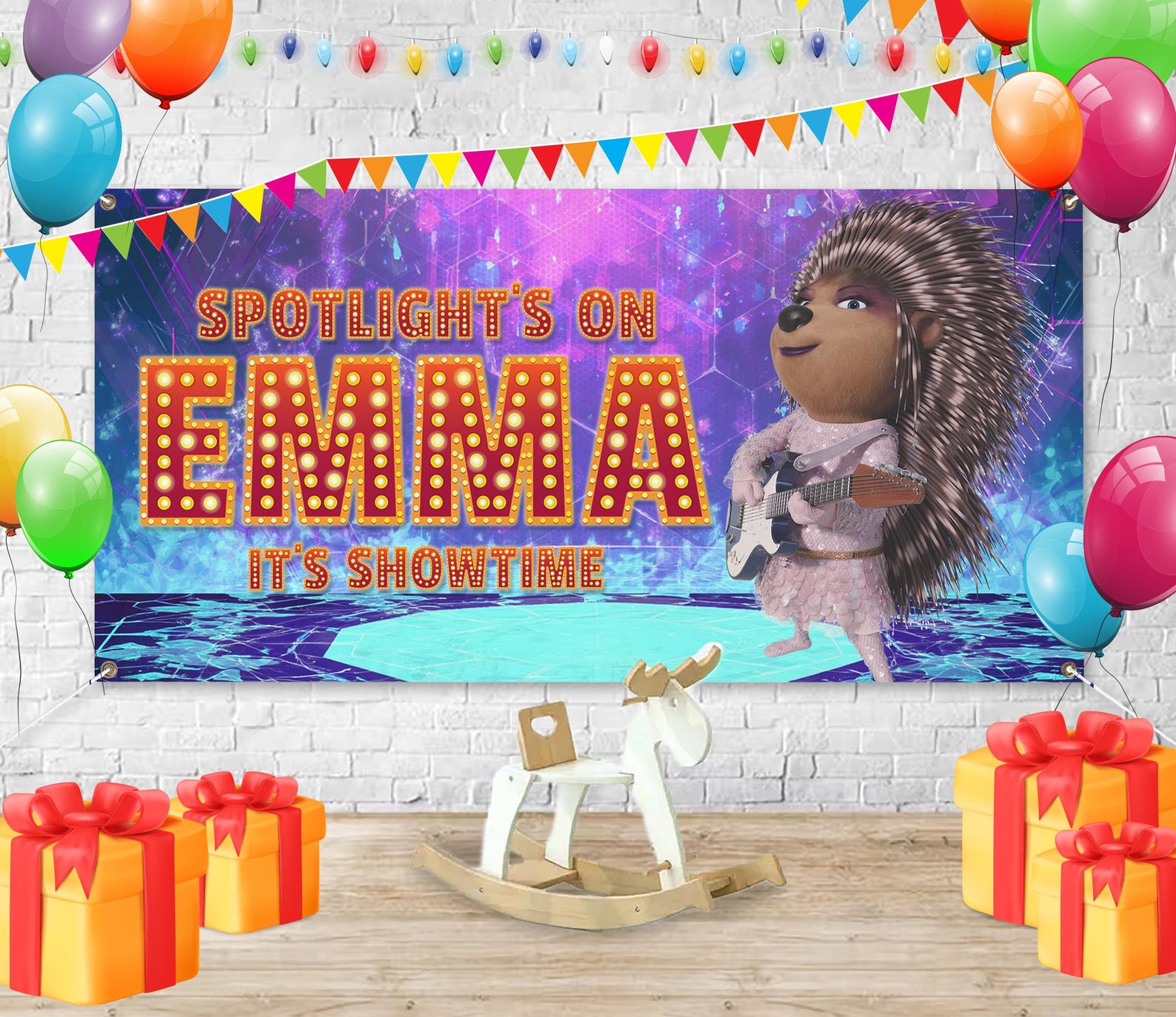 Sing 2 Birthday Backdrop | Sing 2 Birthday Theme Party | Personalized ...