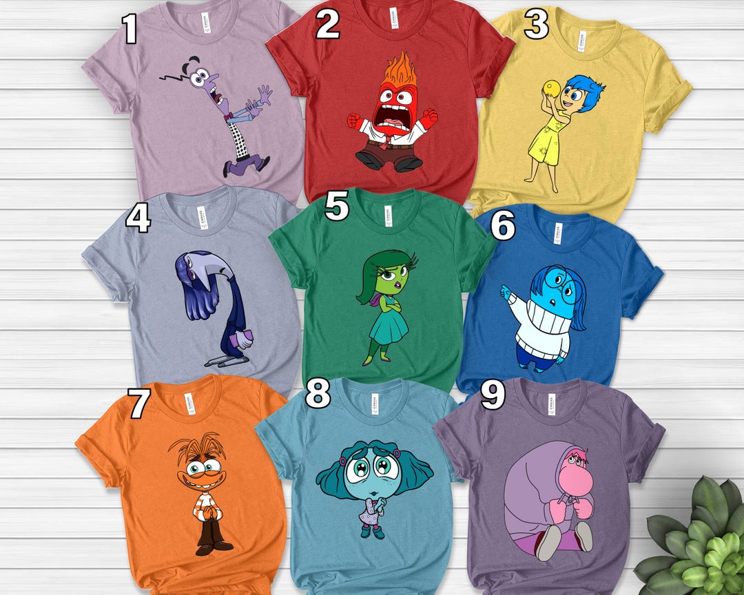 Inside Out 2 Shirt, Inside Out Characters Tshirt, Inside Out Group ...
