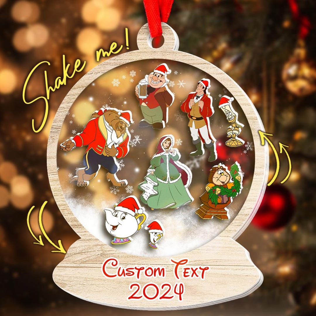 Personalized Disney Beauty and the Beast Christmas Ornament, Disney ...