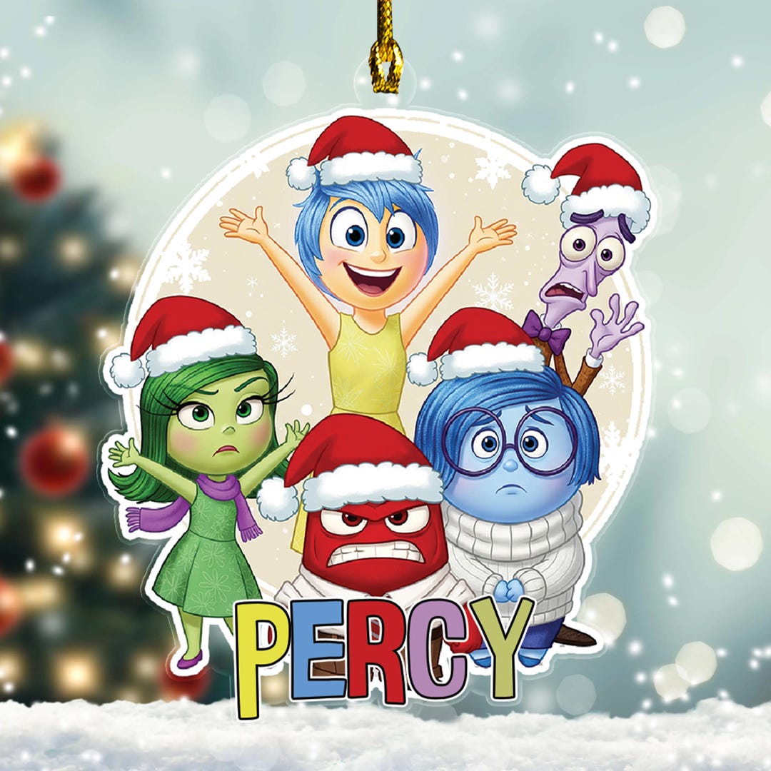 Personalized Disney Inside Out Christmas Ornament, It's Okay to Feel ...