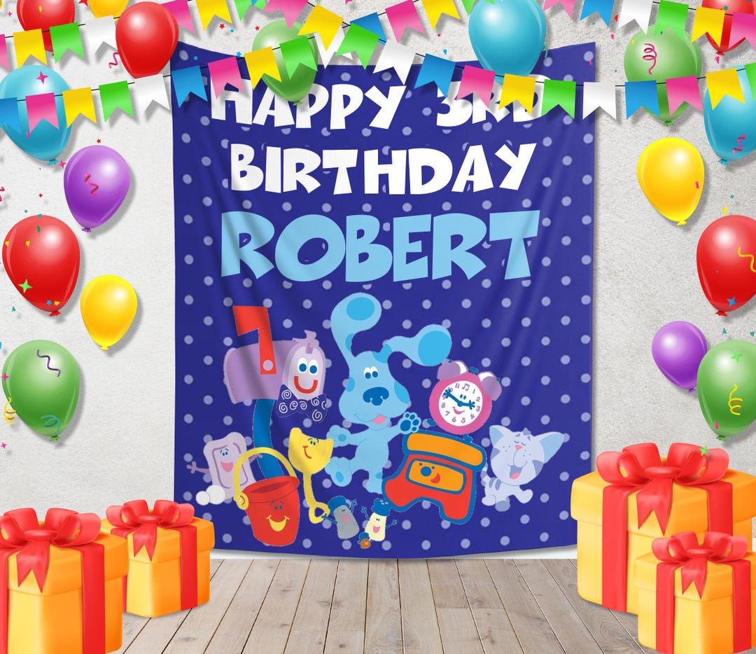 Blue's Clues Birthday Banner, Blue's Clues Party Banner, Blue's Clues Banner, Birthday Banner ...