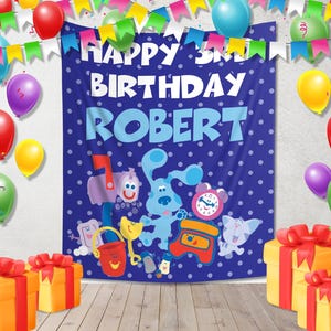 Blue's Clues Birthday Banner, Blue's Clues Party Banner, Blue's Clues Banner, Birthday Banner ...