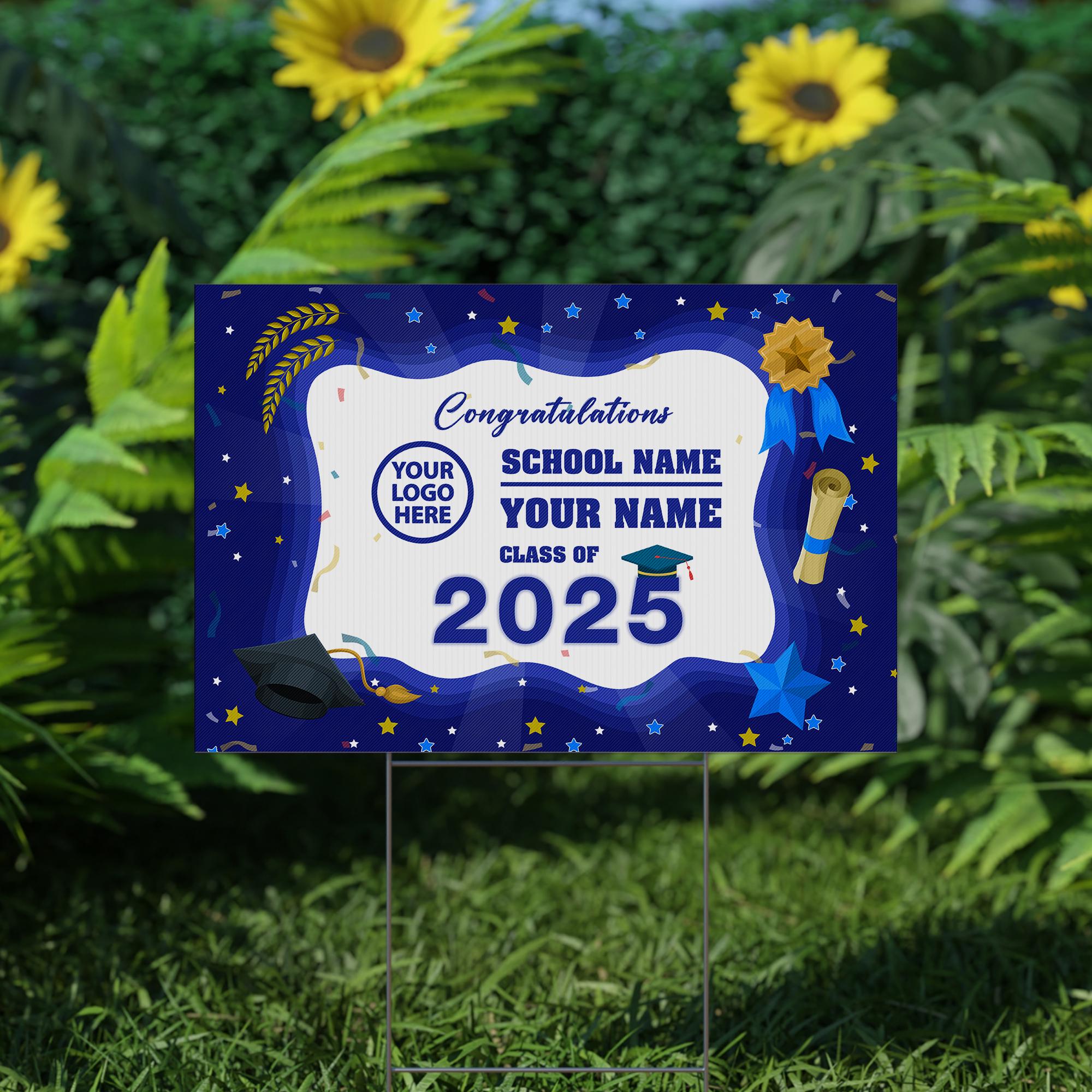Class of 2025 Yard Sign | Personalized Graduation Sign | Custom Name ...