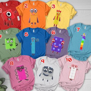 Numberblocks Shirt, Numberblocks Family Birthday Shirt, Custom ...