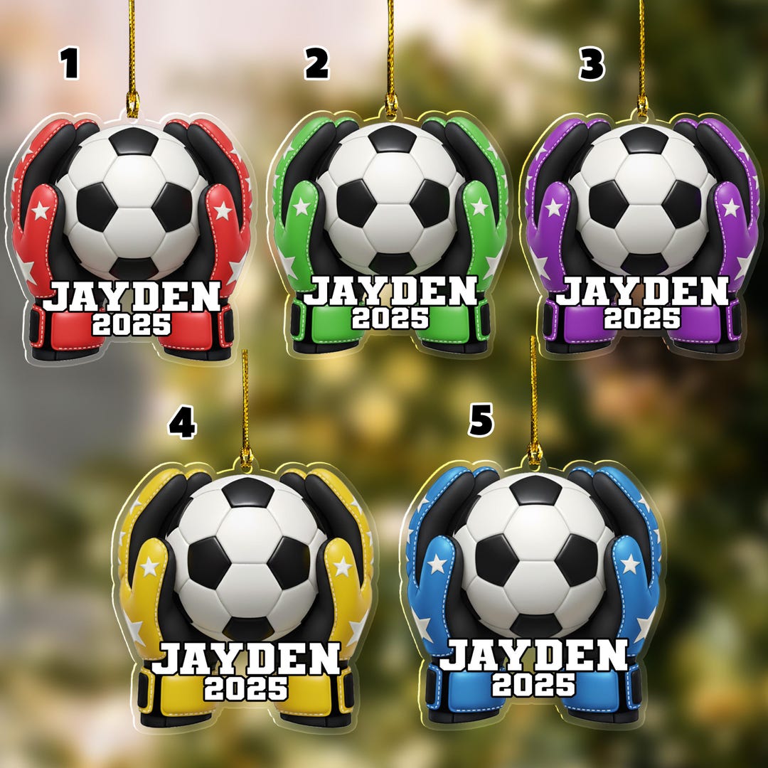 Goal Keeper Christmas Ornament, Custom Soccer Ornament, Sport Christmas ...