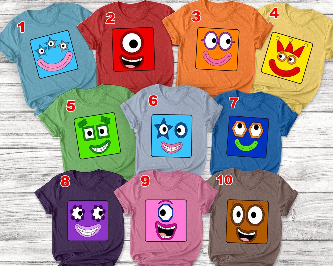 Numberblocks Costume Shirt, Numberblocks Group Costume Shirt ...