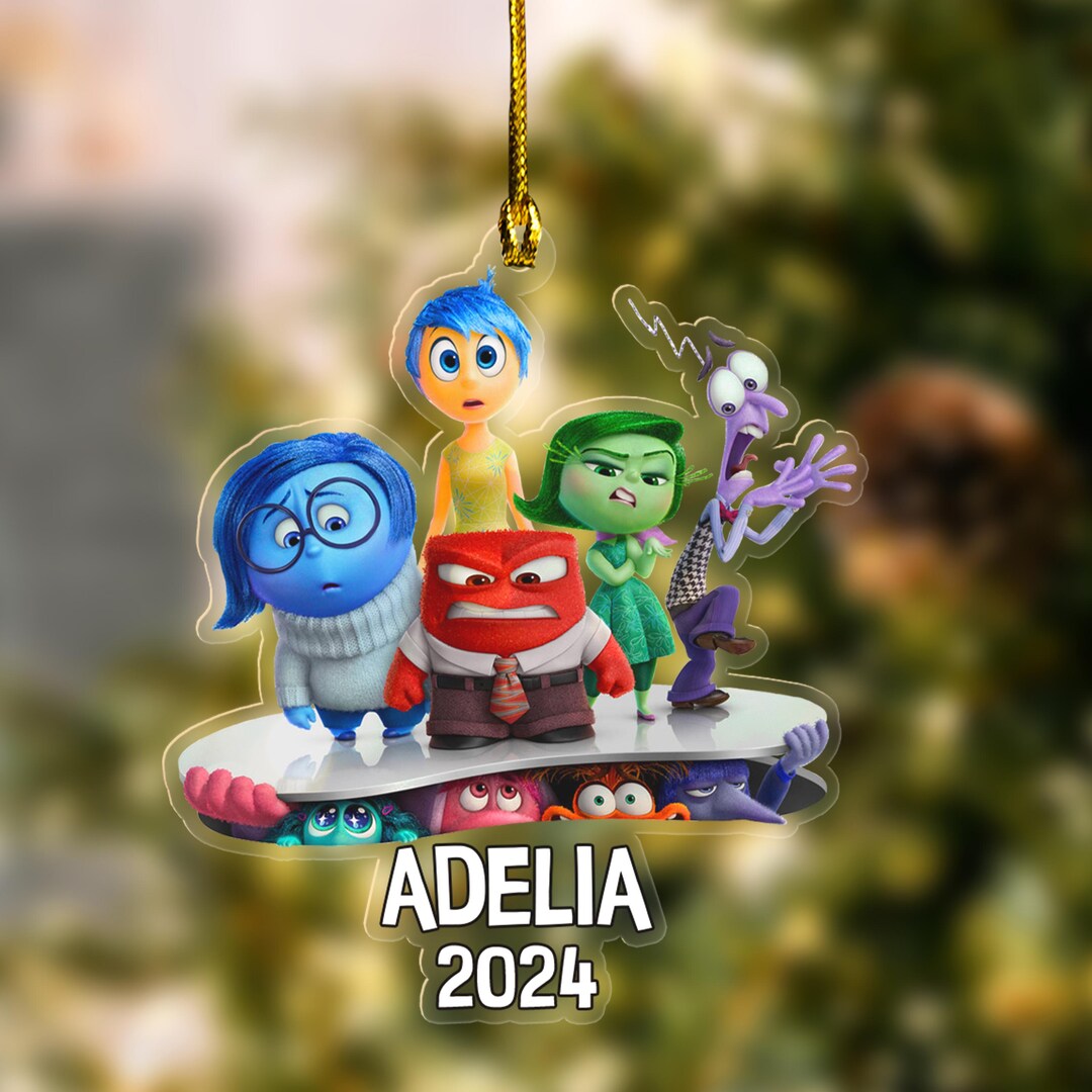Personalized Inside Out Ornament, Disney Inside Out 2 Movie Characters ...