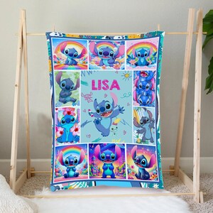 Personalized Stitch Blanket Lilo Stitch Blanket Stitch Birthday Gifts ...