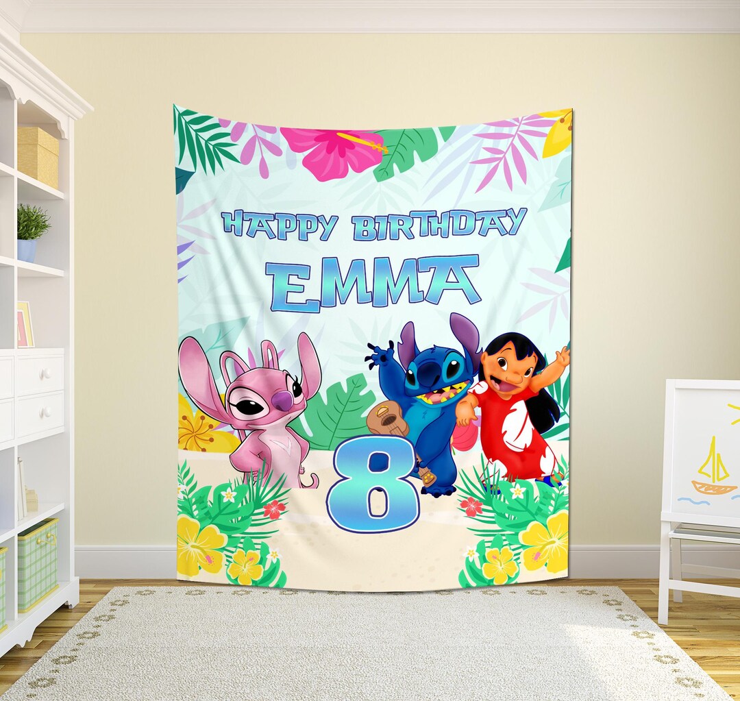 Stitch Banner, Birthday Banner, Stitch Party Birthday, Stitch Birthday ...