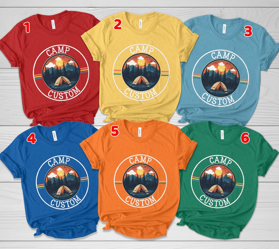 Custom Family Camp Shirt, Personalized Name Camper Shirt,camping Crew ...