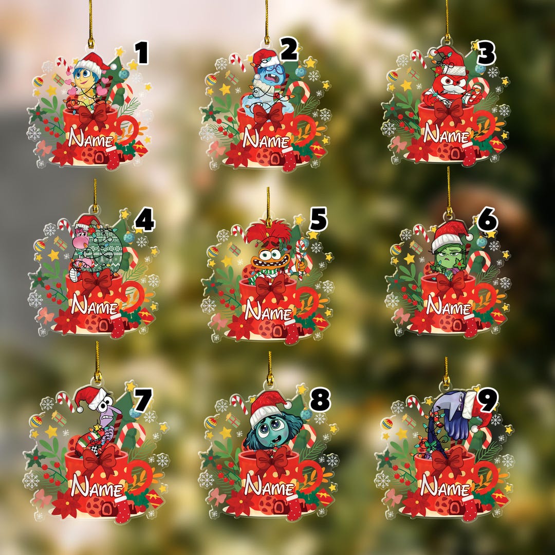 Personalized Inside Out 2 Acrylic Christmas Ornament, Custom Inside Out ...