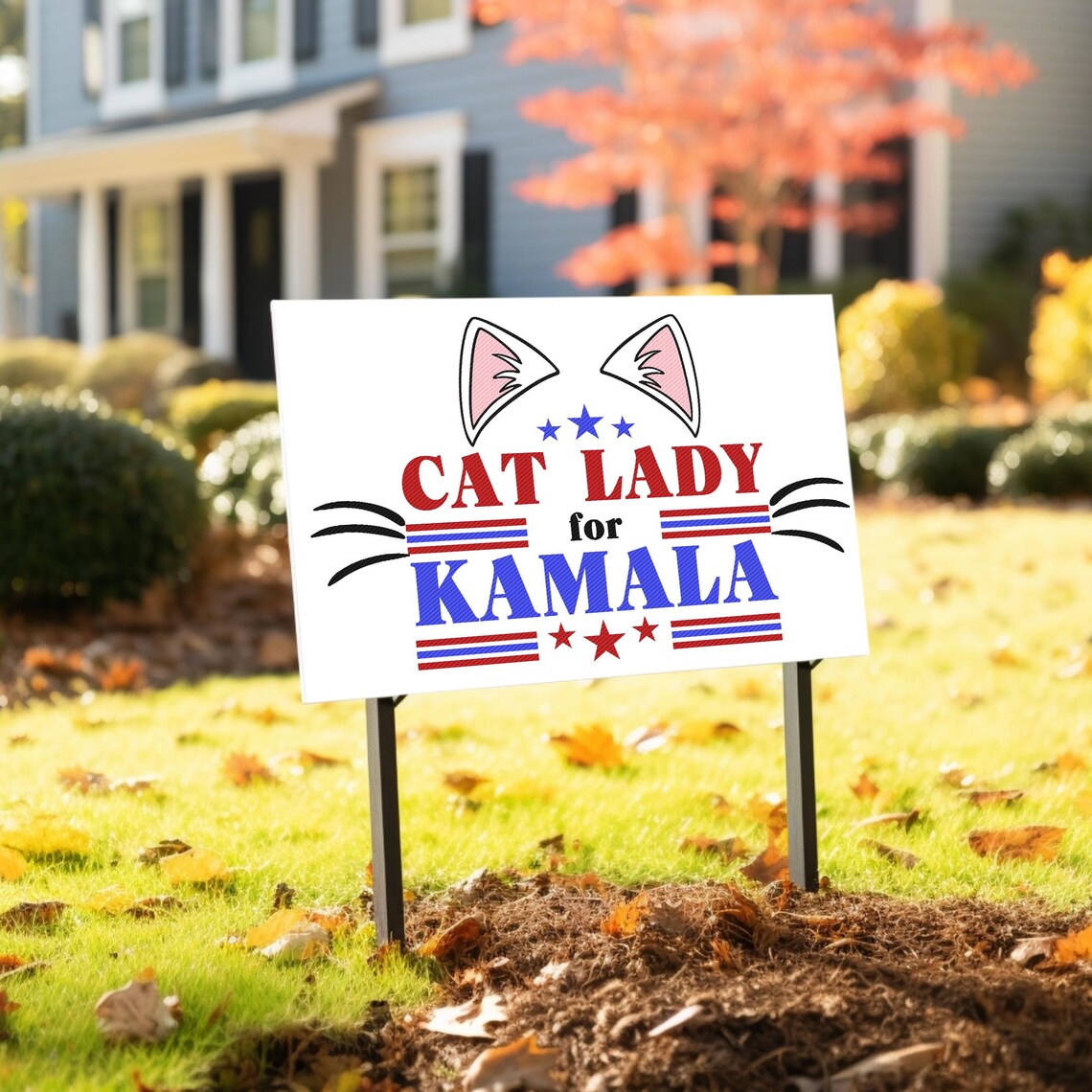 Cat Ladies for Kamala Sign, Kamala Harris 2024 Sign, Kamala for ...