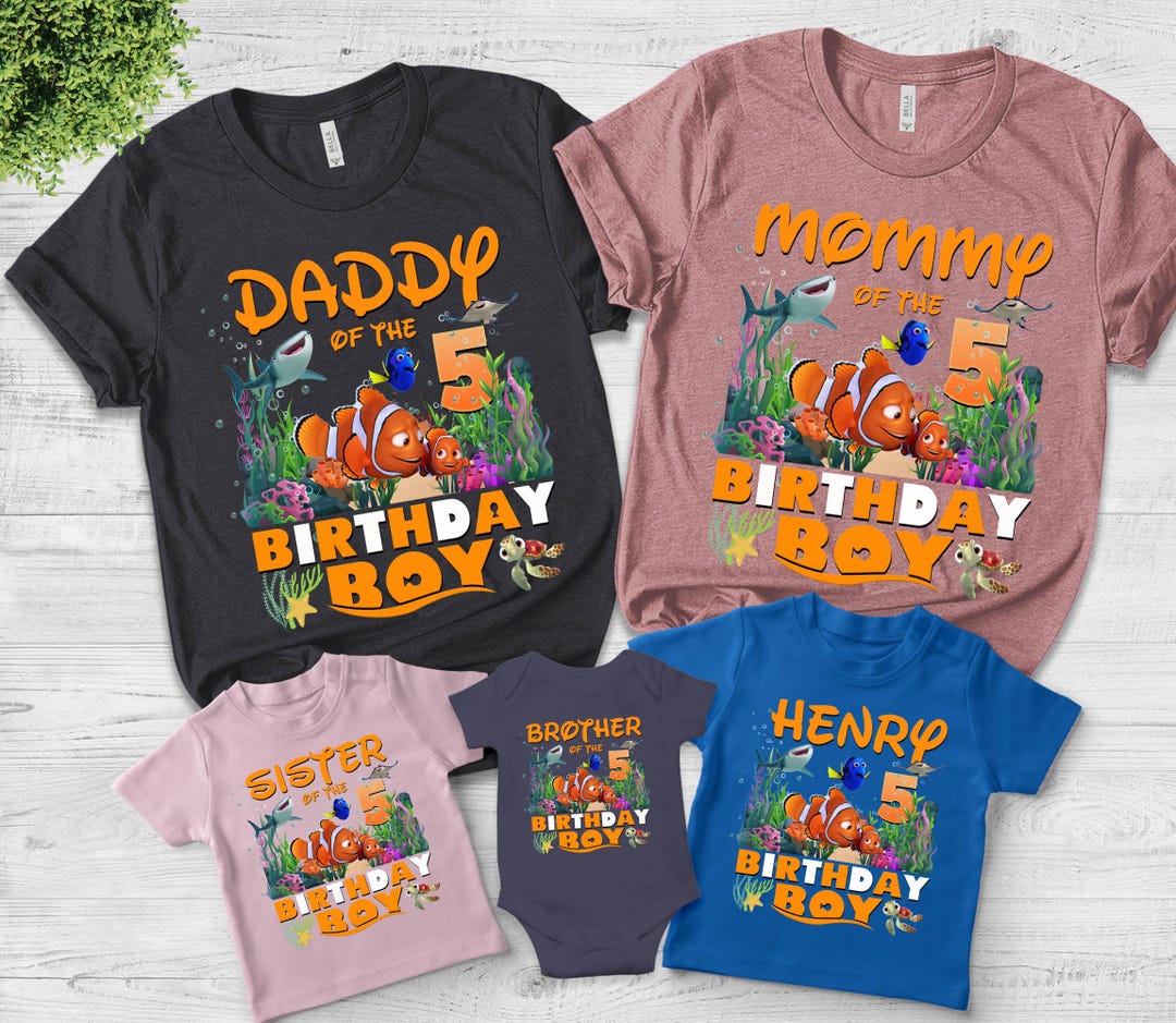 Finding Nemo Birthday Shirt, Finding Nemo Family Birthday Shirt ...