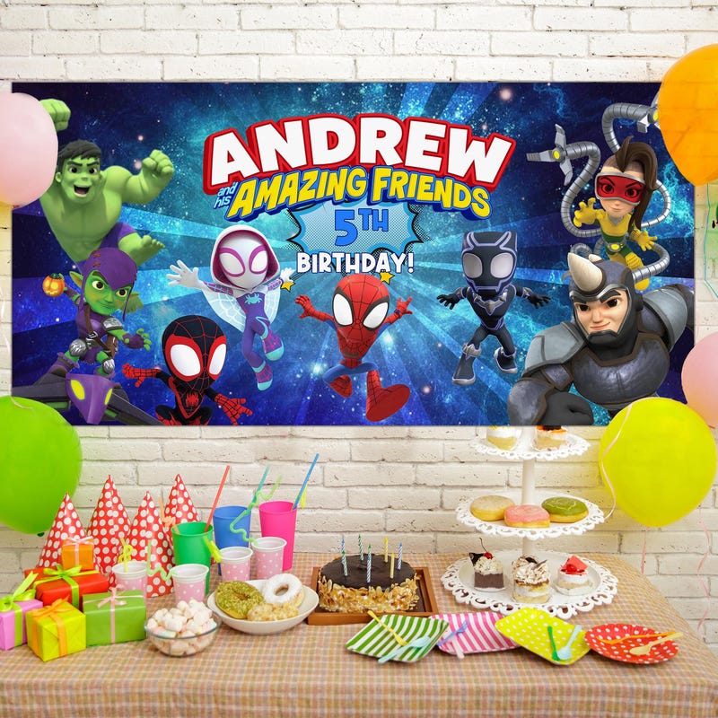 Spiderman Banner Design - Etsy
