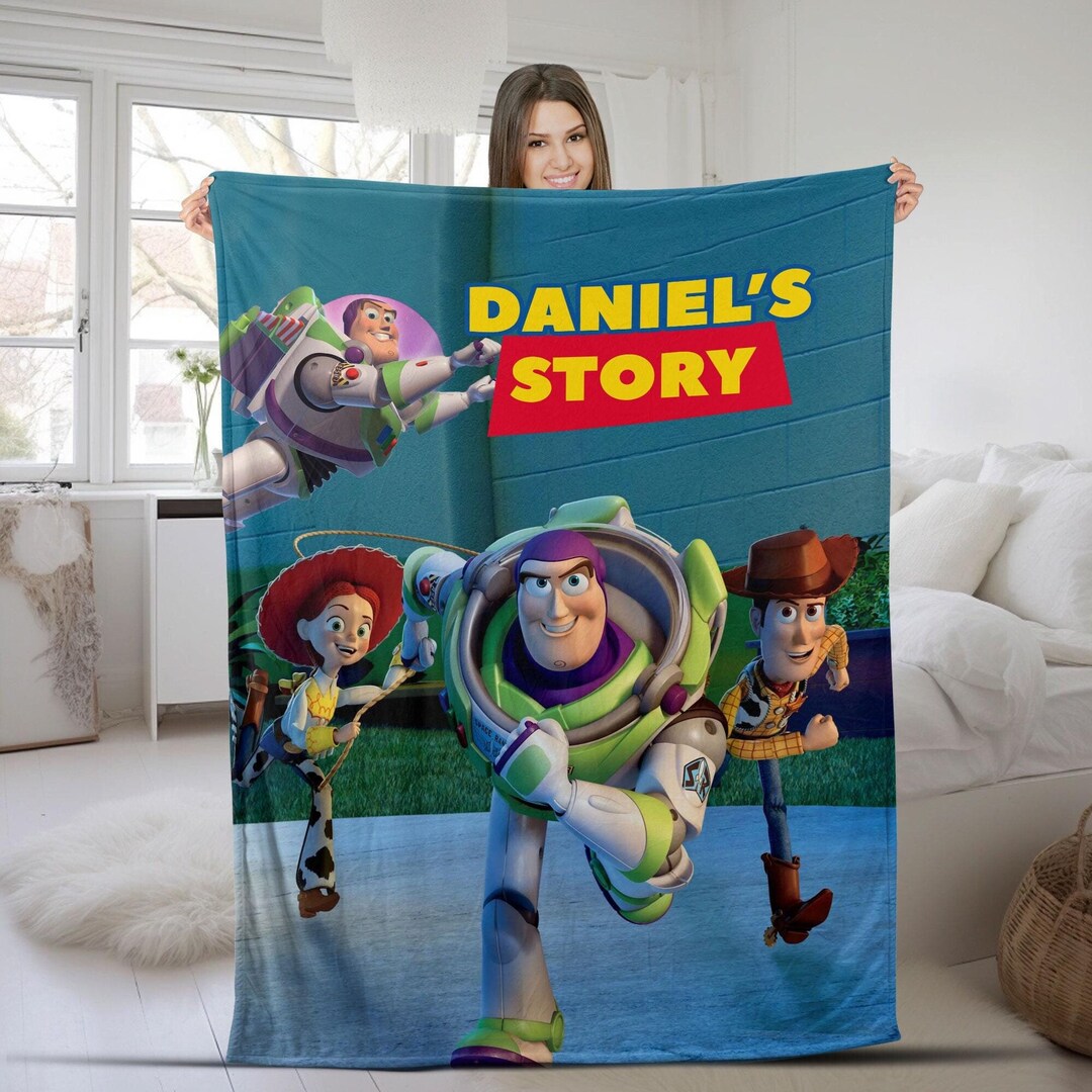 Personalized Disney Toy Story Blanket, Custom Name Disney Blanket ...