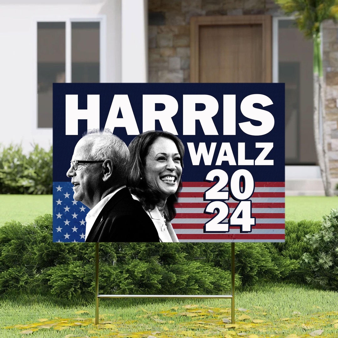 Kamala Harris Tim Walz Yard Sign, Kamala Sign, Kamala Harris Tim Walz ...