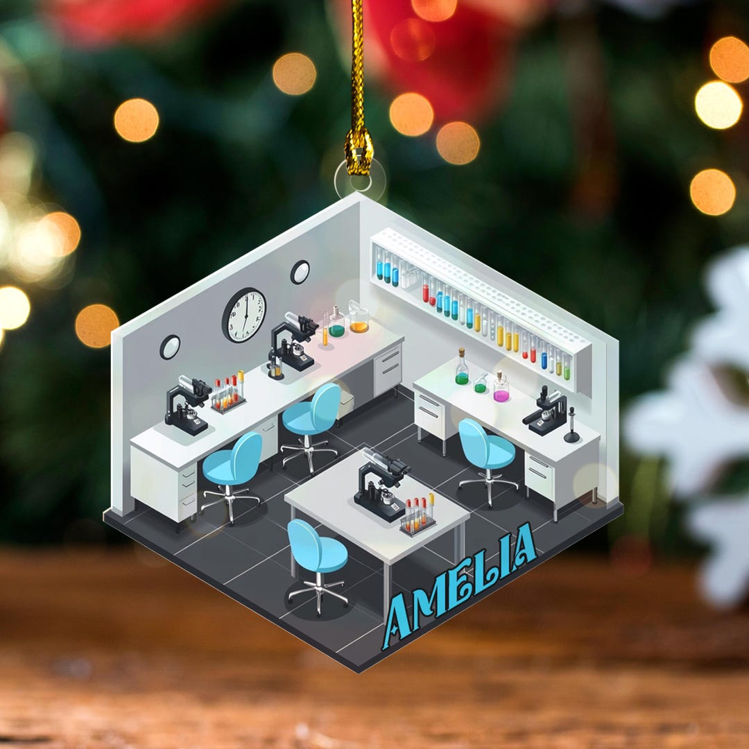 Custom Dreamy Science Lab 2D Flat Acrylic Ornament,science Ornament ...