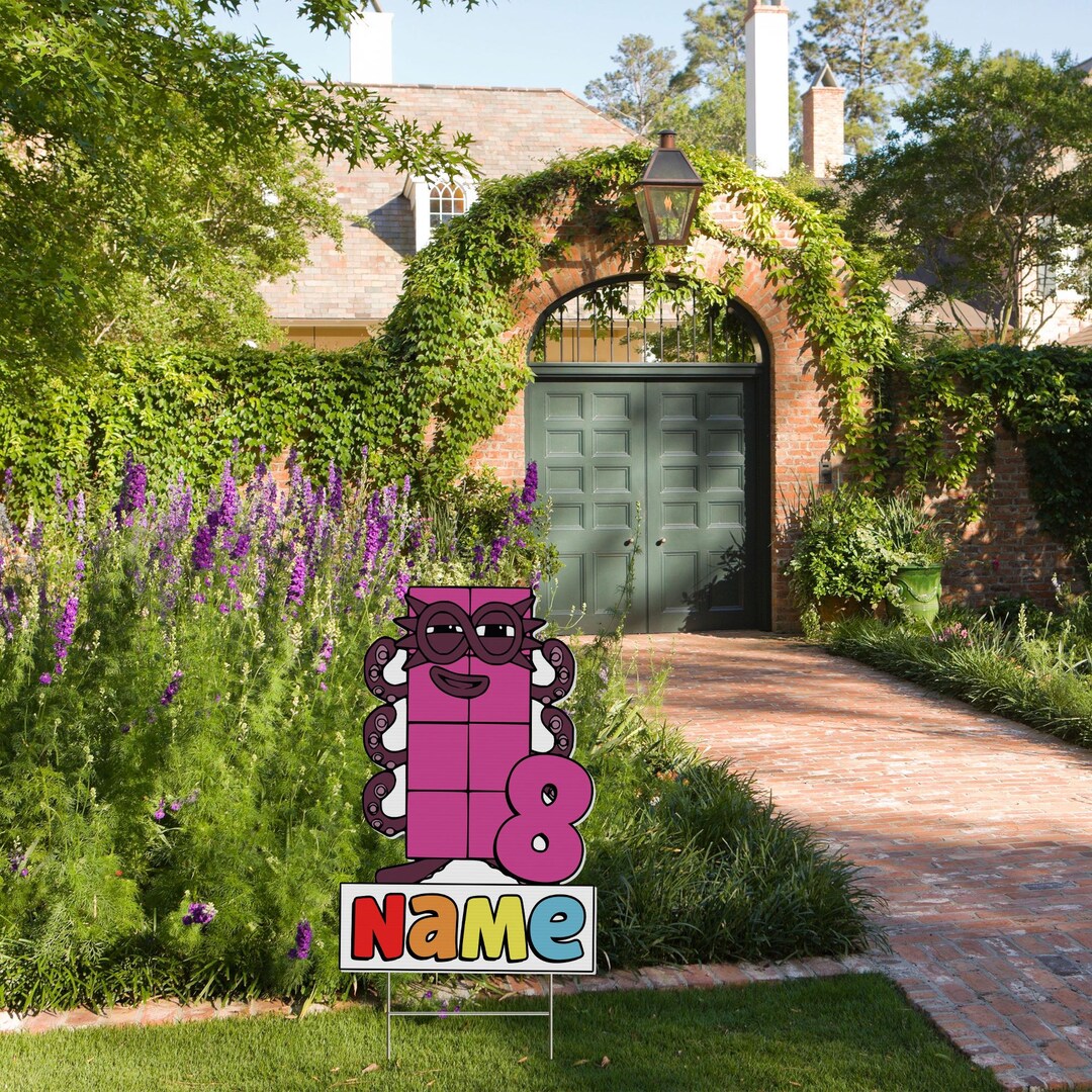 Numberblock Yard Prop for Kids Party, Birthday Decoration Standee ...