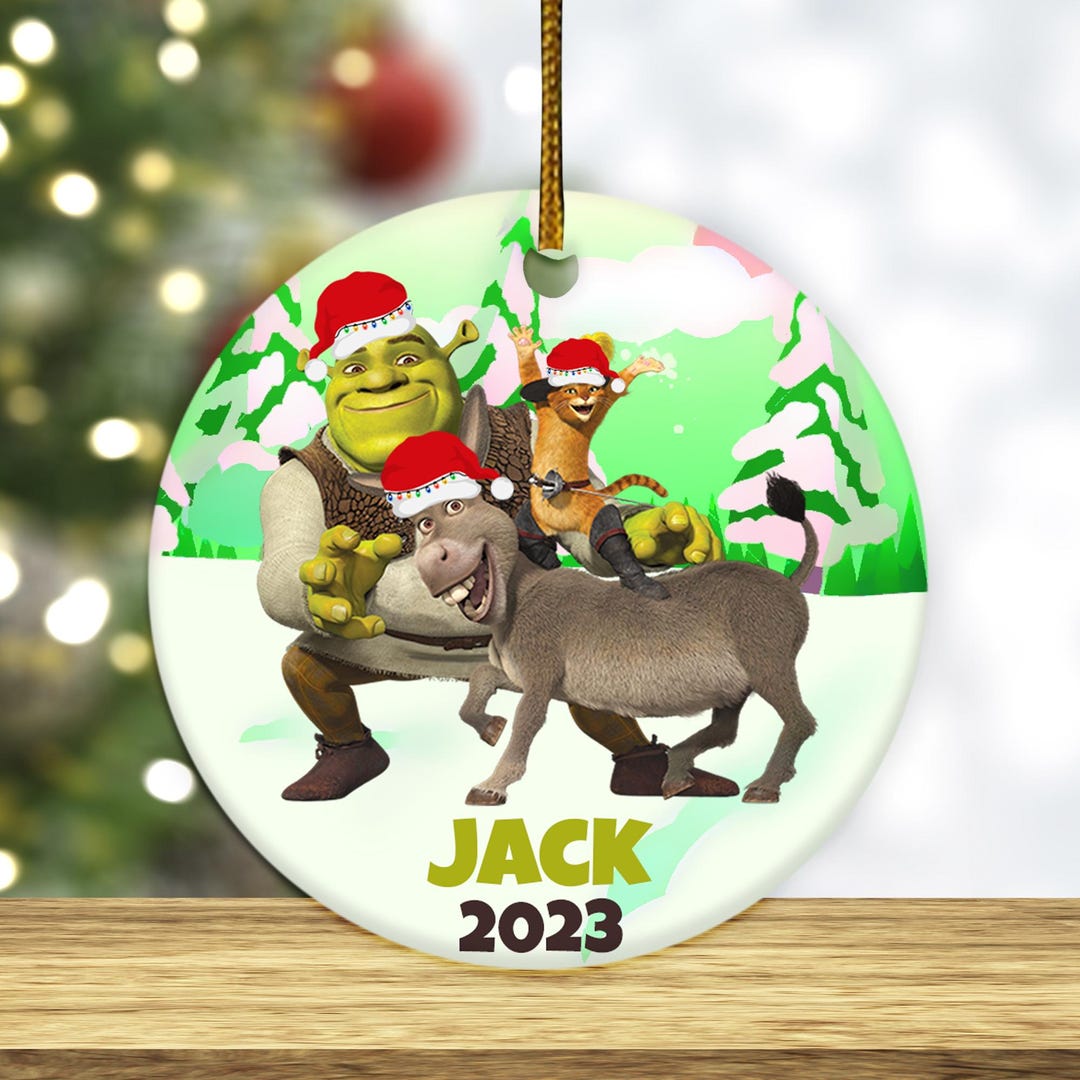 Shrek Ornament, Christmas Ornament, Shrek Christmas Ornament, Christmas ...