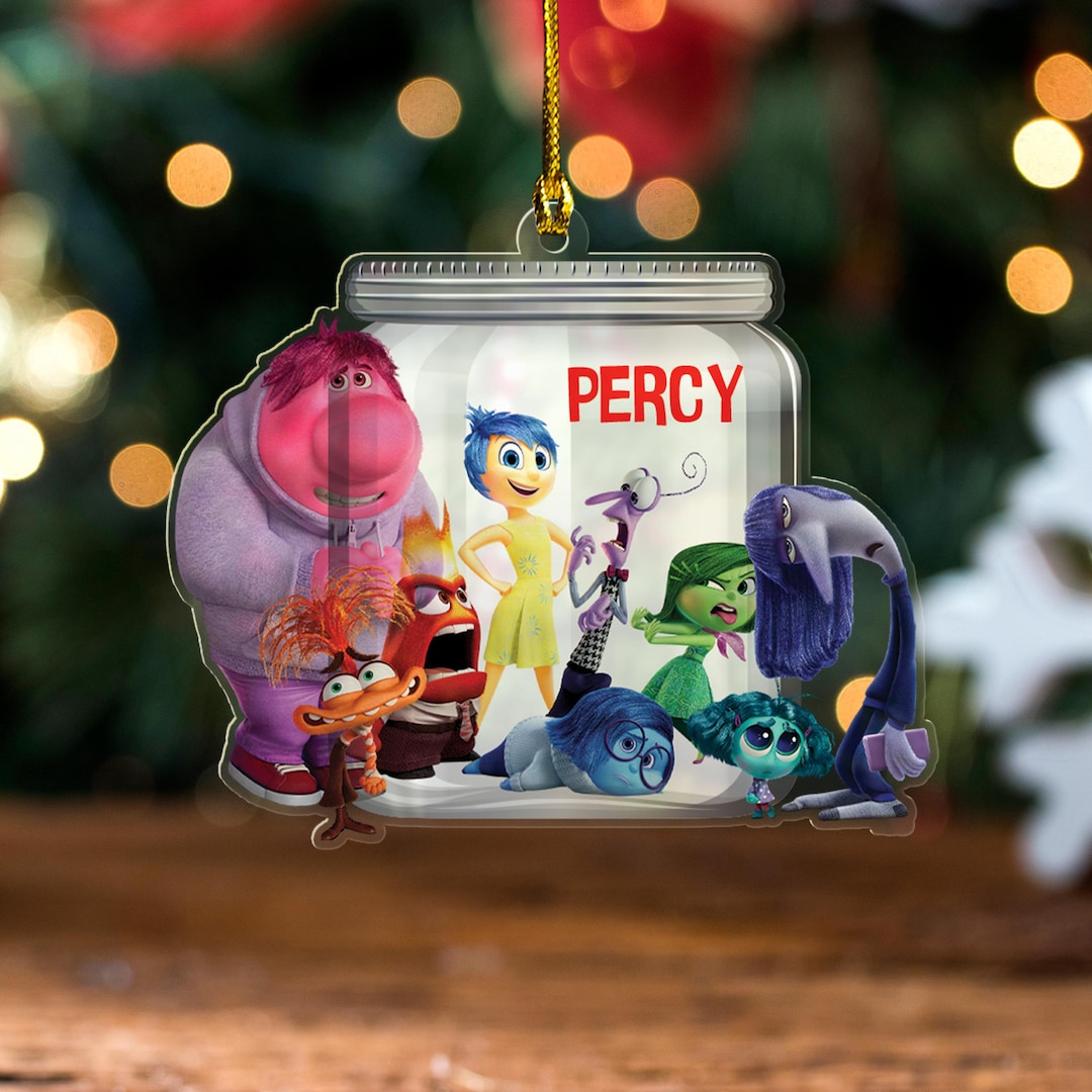 Personalized Inside Out 2 Ornament, Disney Xmas Ornament, Inside Out ...