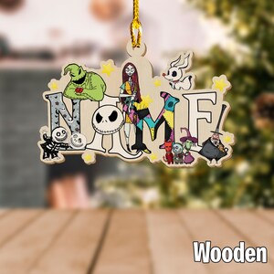 Custom Name Disney the Nightmare Before Christmas Acrylic Ornament ...