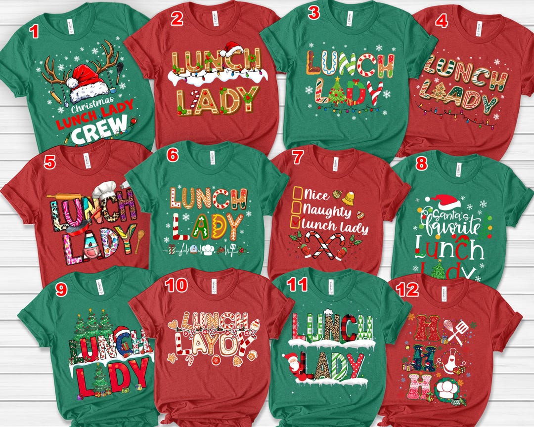 Lunch Lady Group Christmas Shirt, Merry Lunch Lady Crew Christmas Shirt, Lunch Lady Team Squad ...