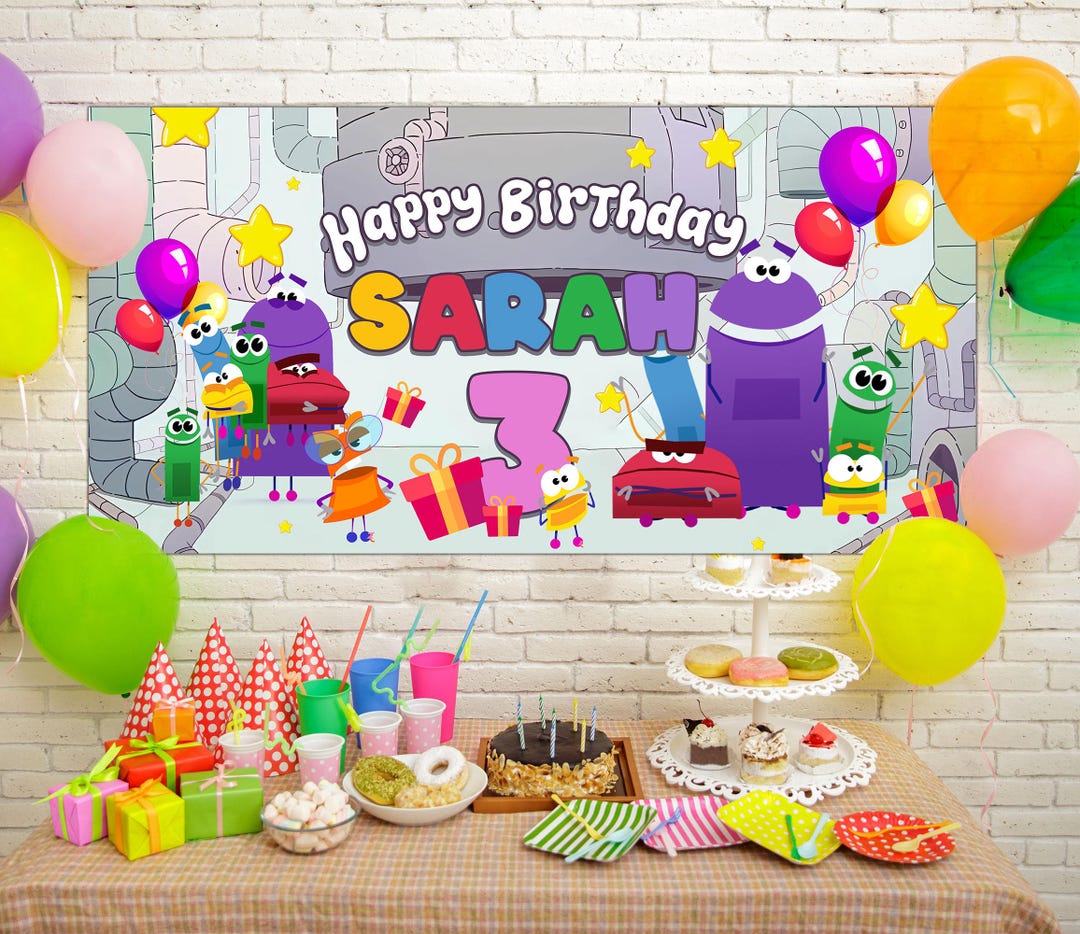 Custom Storybots Birthday Party Backdrop, Ask the Storybots Birthday ...