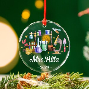 Science Lab Glass Ornament for Scientist, Lab Week, Chemistry Lover ...