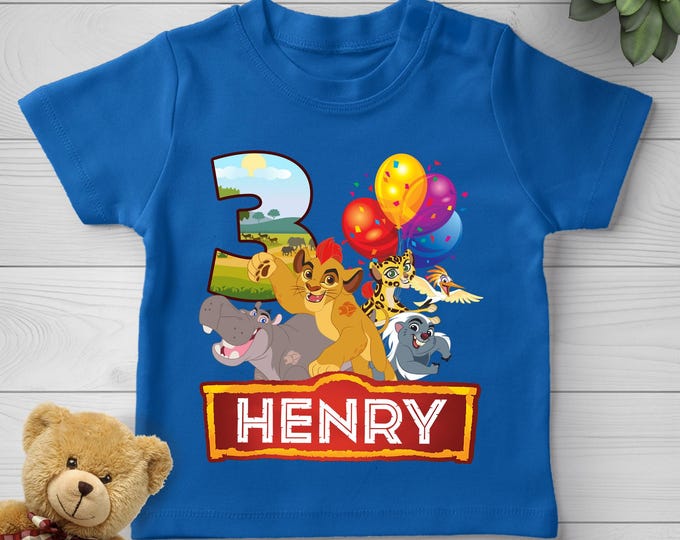 Lion Guard Birthday Shirt, Lion Guard Custom Shirt, Personalized Lion ...