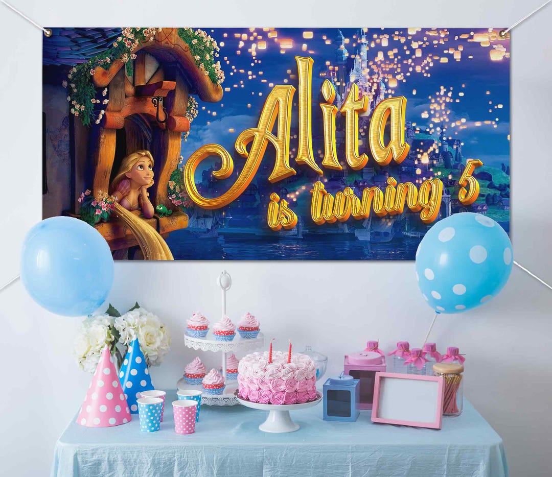 Tangled Rapunzel Backdrop, Tangled Rapunzel Banner, Tangled Rapunzel ...