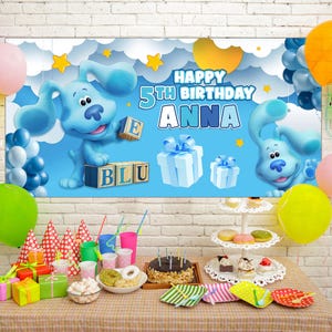 Blues Clues Birthday, Blues Clues Birthday Banner, Custom Blues Clues Backdrop, Birthday Decor ...