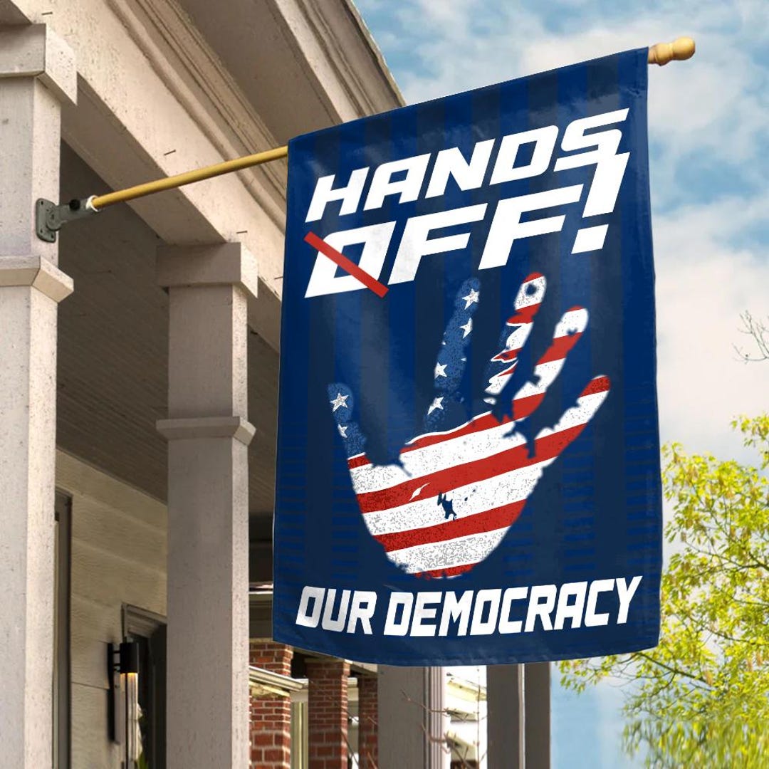 Hands off Our Democracy House Flag, Fight Oligarchy House Flag, Anti ...