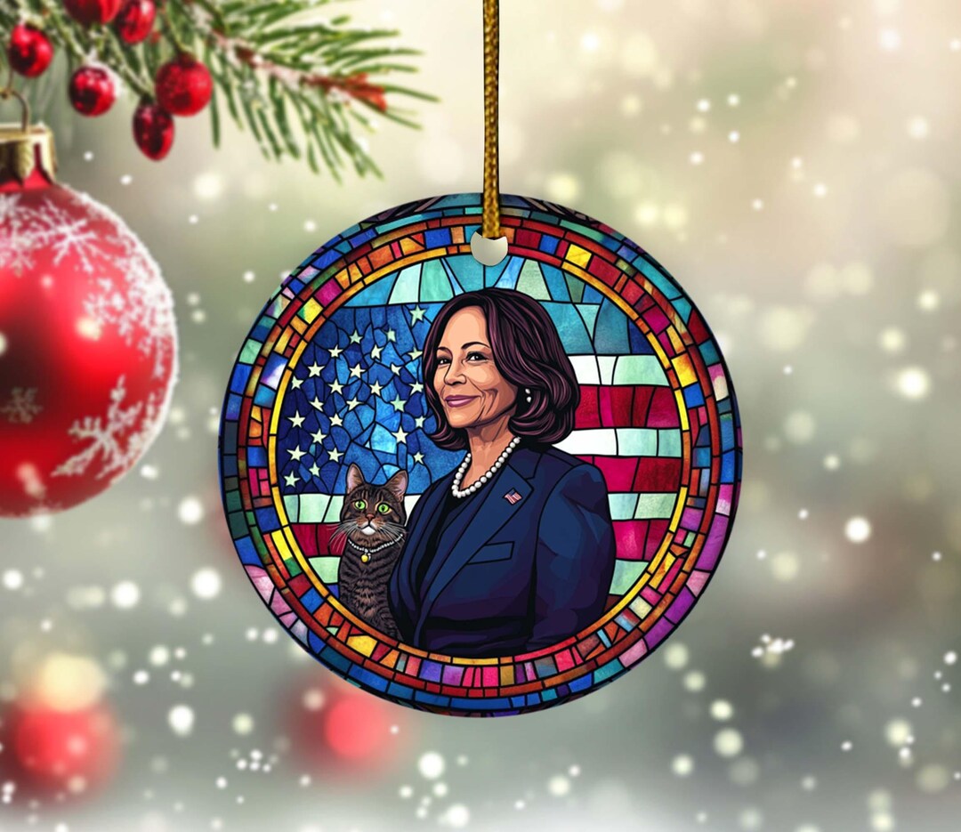 Kamala Harris Patriotic Paws Ornament, Kamala Ornament,madam President ...