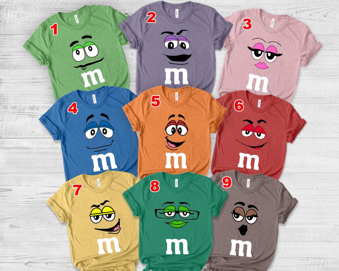 M&M Candies Shirt, Chocolate M and M Matching Family Shirt, Group ...