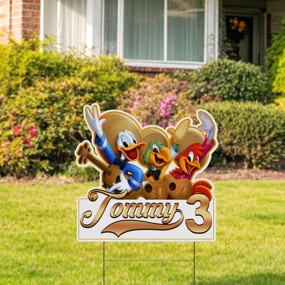 The Tres Caballeros Cutouts and Yard Signs, Cinco De Mayo Cutouts ...