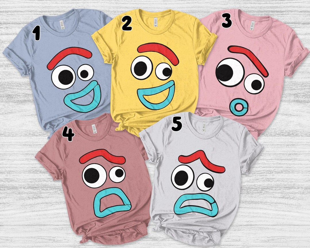 Toy Story Forky Face Costume T-shirt, Forky Face Expressions T-shirt ...