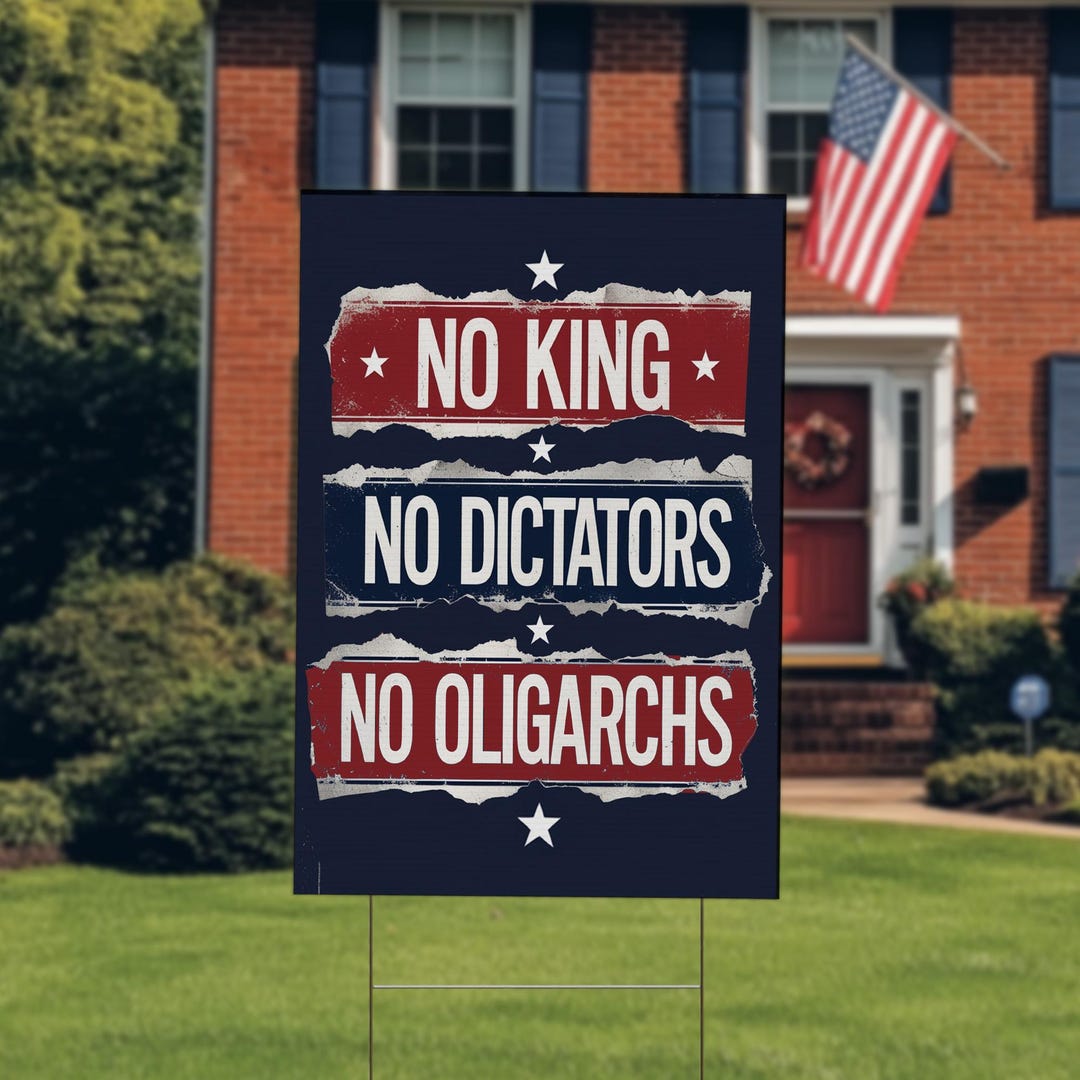No Kings No Dictators Resist Protest Sign, Anti-trump Protest Poster ...