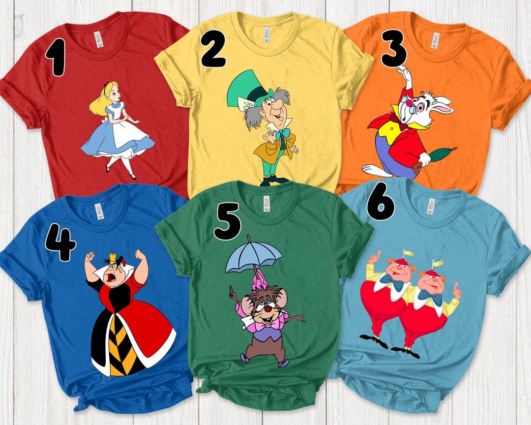 Alice in Wonderland T Shirt, Disney Character Shirt, Disney Alice Shirt ...