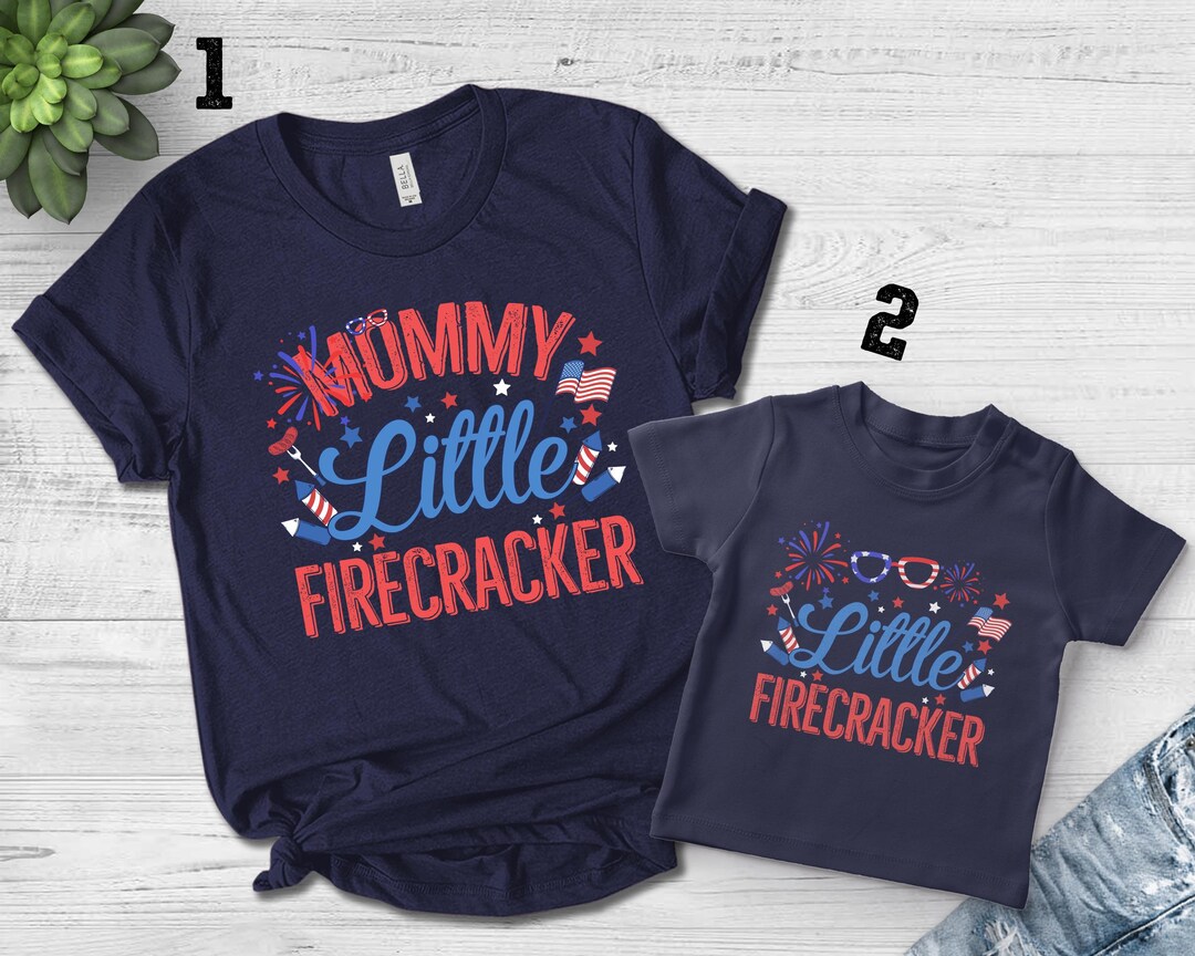 Little Firecracker Family Shirts - 4th of July Birthday,independence ...