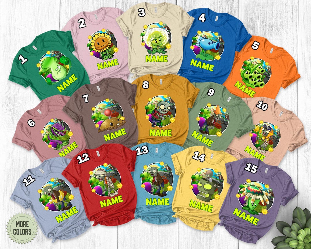 Plants Vs Zombies Shirt, Plants and Zombies Costume Halloween Shirt ...