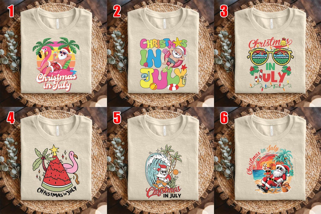 Christmas in July Shirt, Santa Summer Shirt, Christmas in Summer Shirt ...
