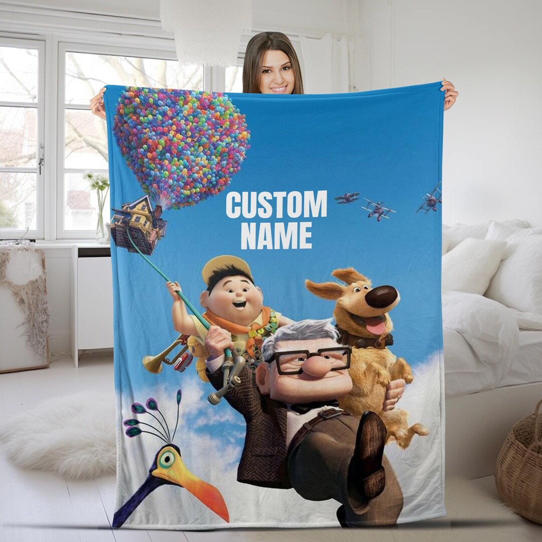 Personalized Disney Pixar up Blanket, Adventure is Out There, Carl and ...