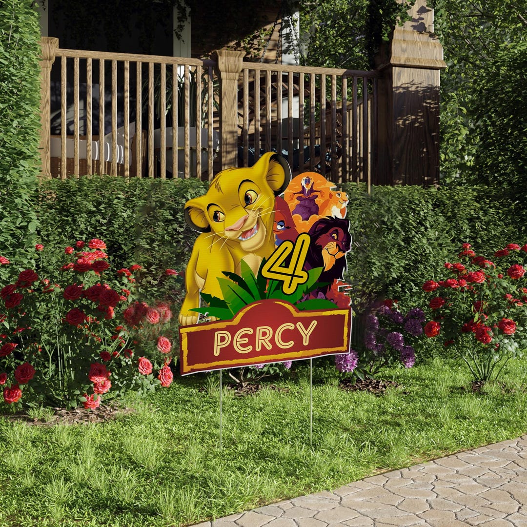 The Lion King Birthday Party Decor,mufasa Liong King Cutouts, Outdoor ...