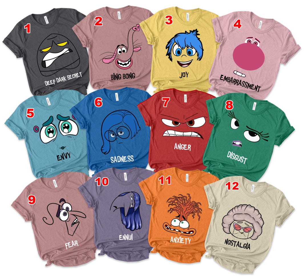 Disney Pixar Inside Out 2 Characters Shirt, Custom Inside Out Character ...